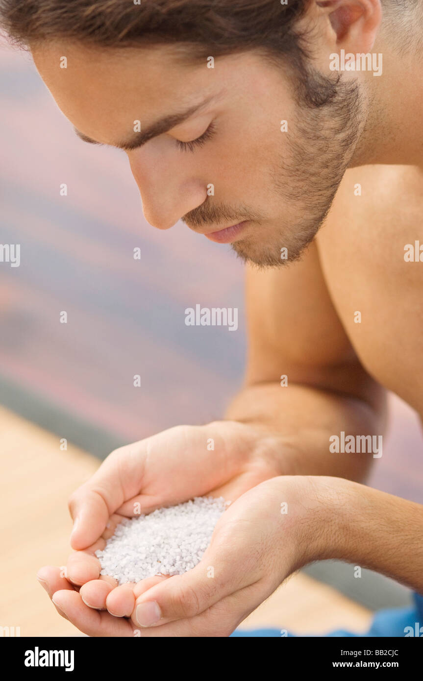 Side view grooming holding hi-res stock photography and images - Alamy