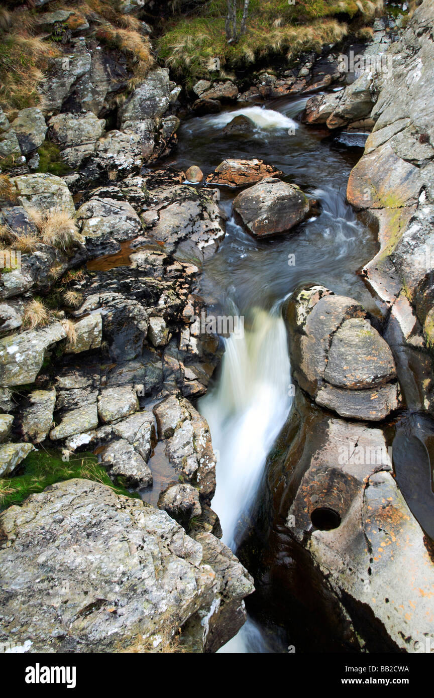 The Water of Lee with small pot-hole flowing towards Glen Esk, Angus ...
