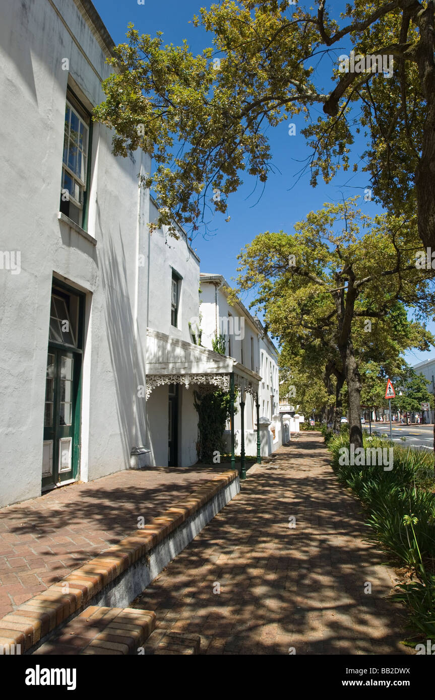 Typical Cape Dutch House and Street Scene in Stellenbosch, South Africa ...