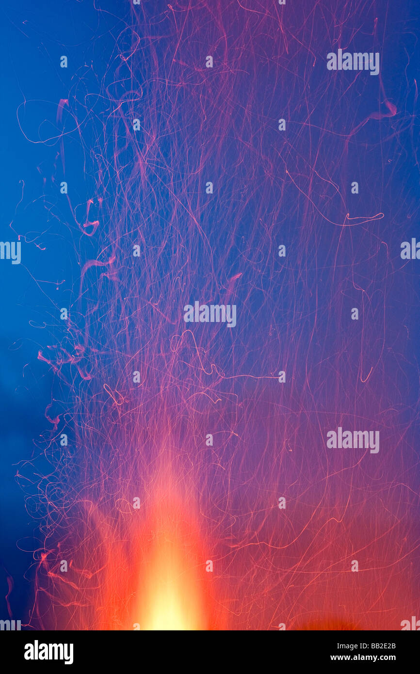 Blue orange light trails hi-res stock photography and images - Alamy