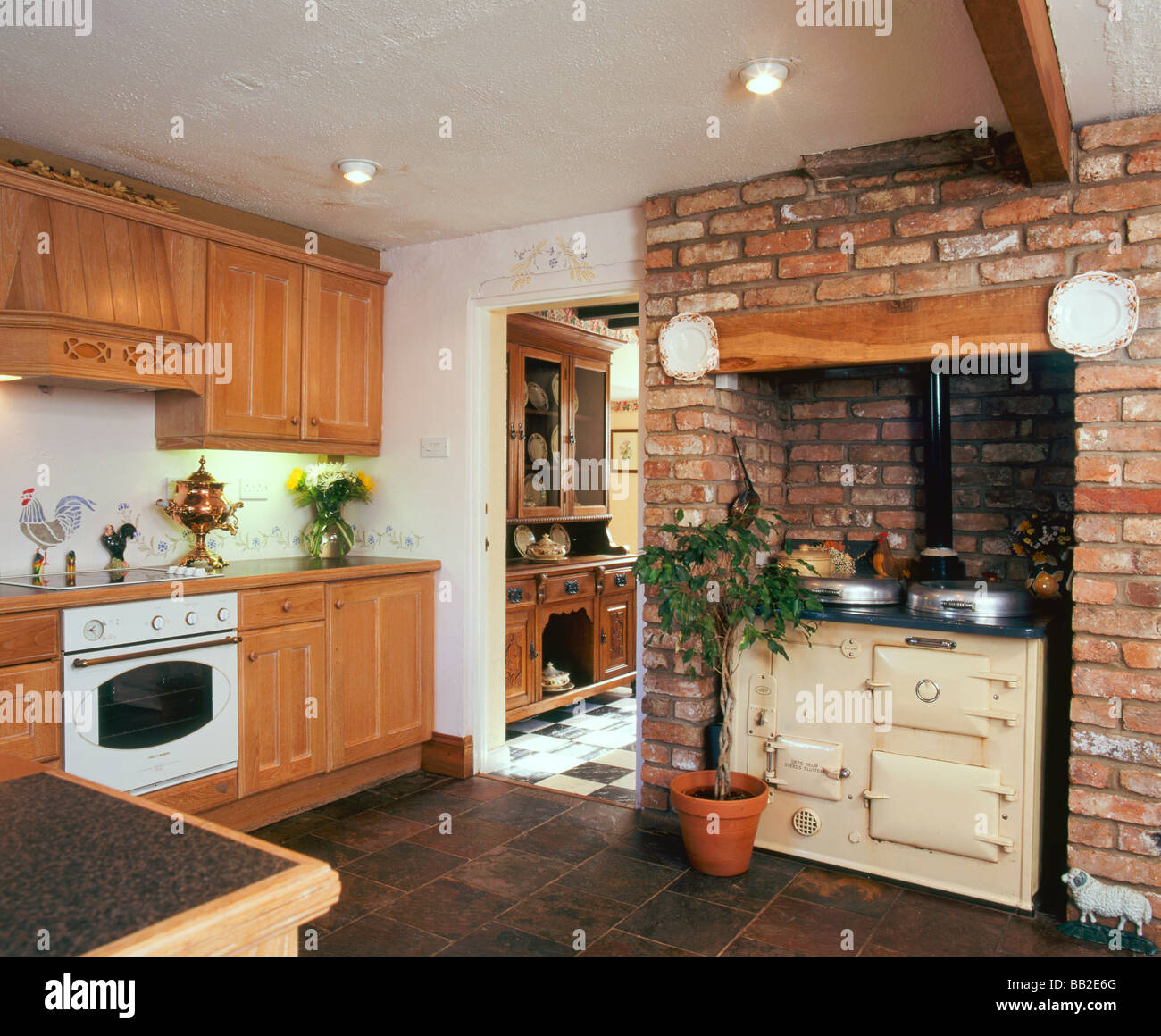 UK house interior, kitchen Stock Photo - Alamy