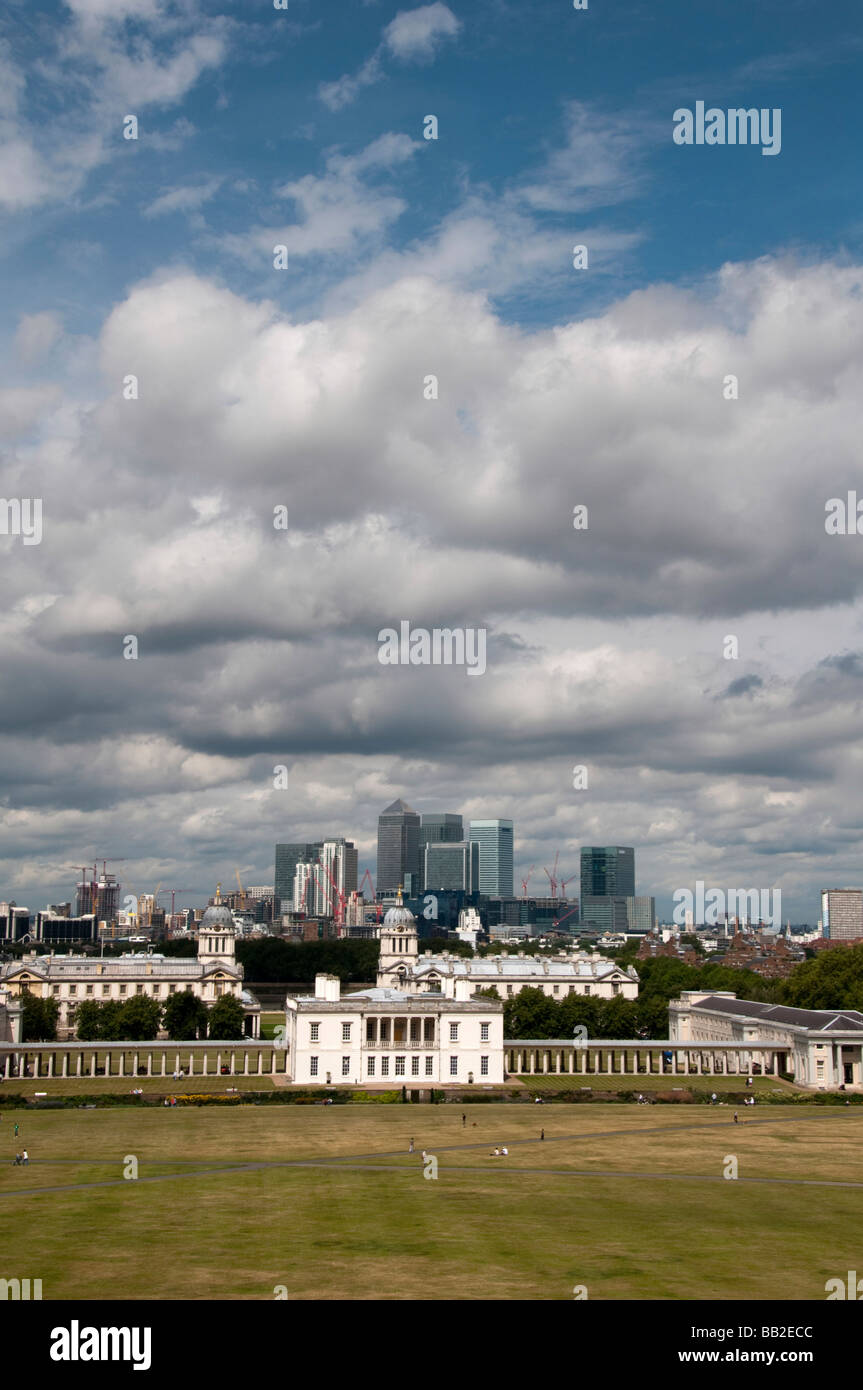 A view of the London skyline at Greenwich Stock Photo - Alamy