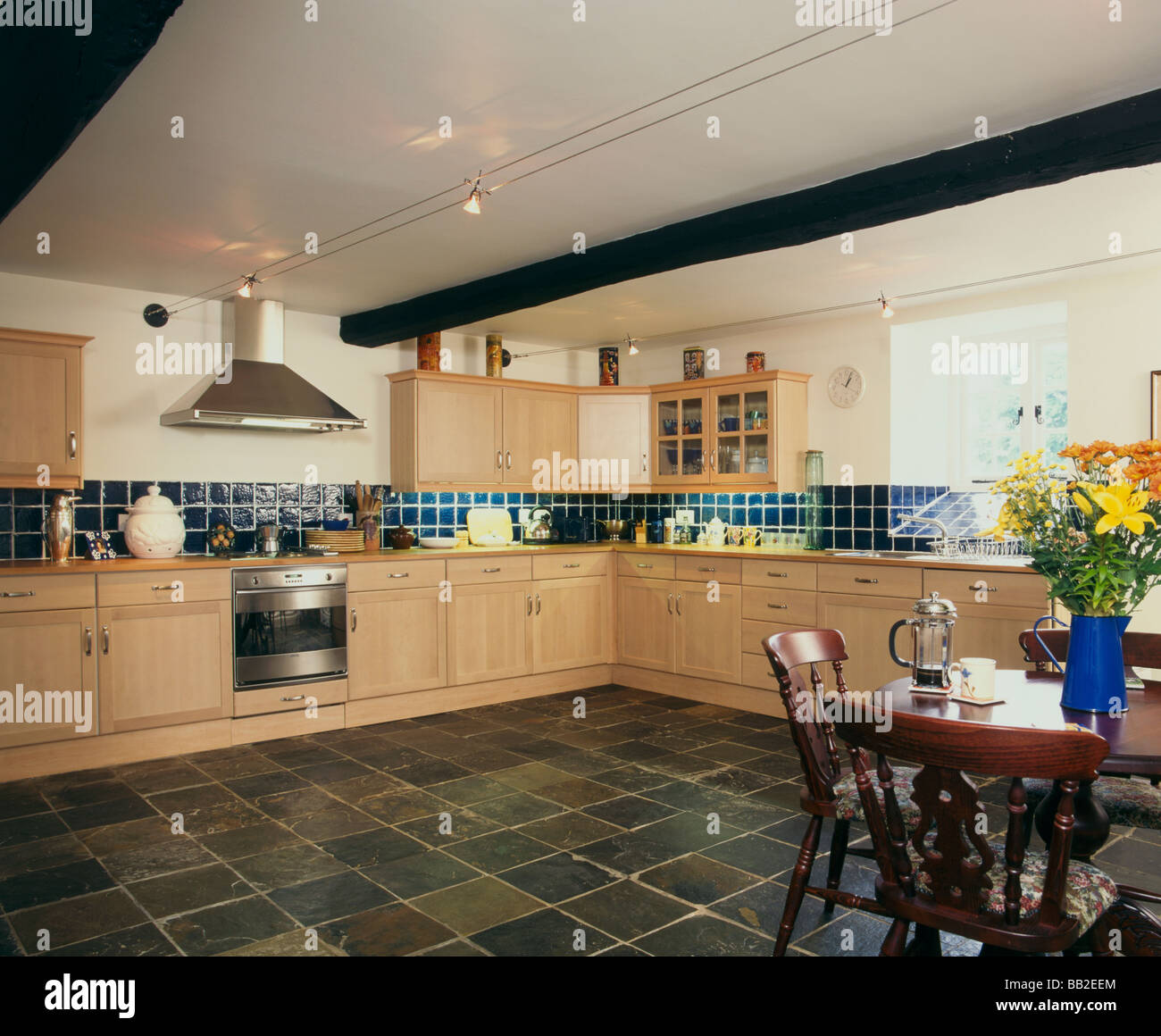 UK house interior, kitchen dining room Stock Photo - Alamy