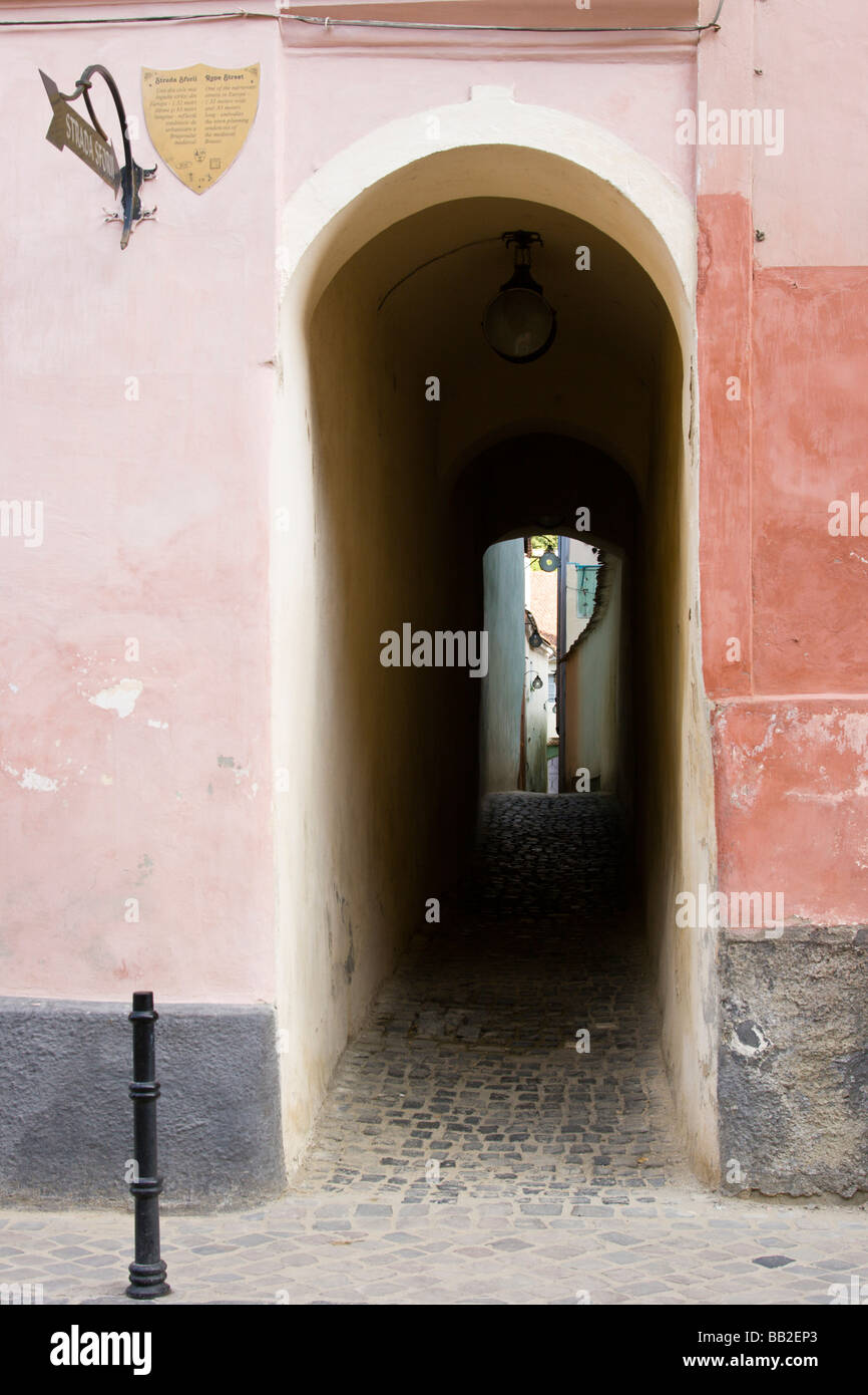 Rope Street (Strada Sforii) is one of the narrowest streets in Europe ...