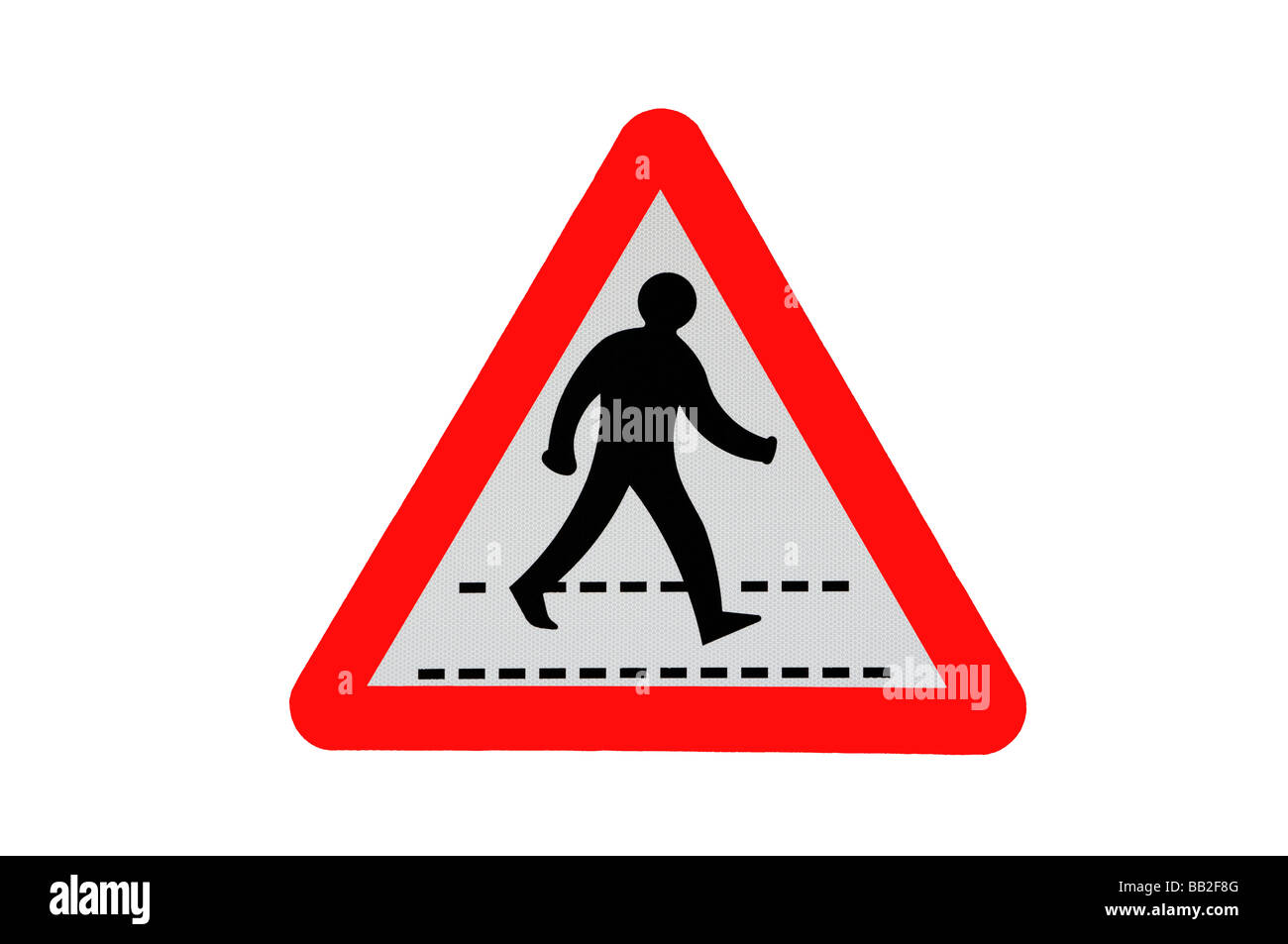 Caution Pedestrians Crossing Road Sign UK Traffic Signs Stock Photo - Alamy