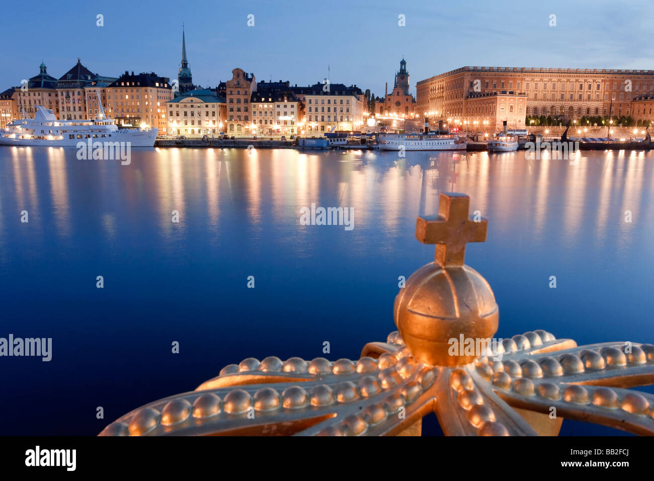 Stadsholmen Island and Gamla Stan from Skeppsholmen Bridge Stockholm ...