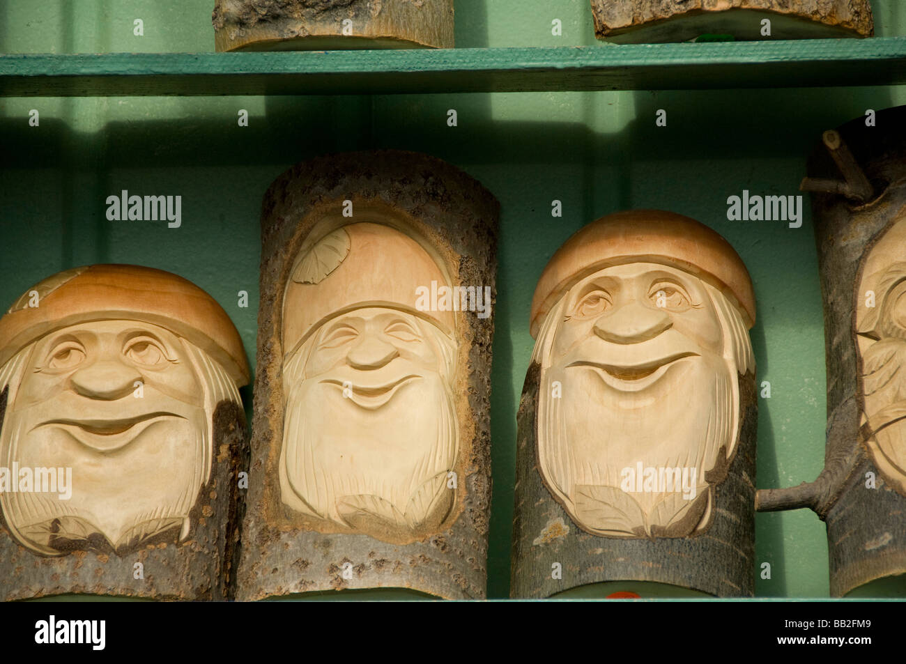 Russia, Volga-Baltic Waterway, Goritzy. Russian wood carving Stock ...