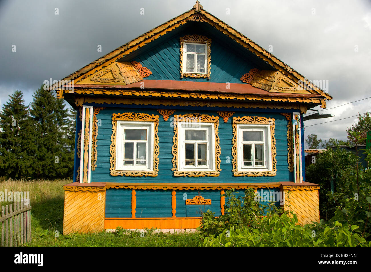 Russia, Volga-Baltic Waterway, Goritzy. Typical home Stock Photo - Alamy
