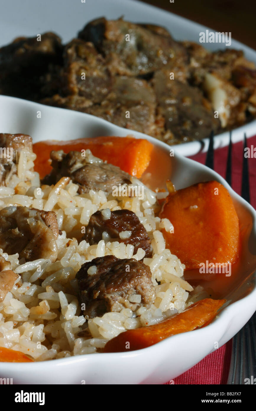 Qabili Pilau is a rice preparation made with lamb, carrots and raisins ...