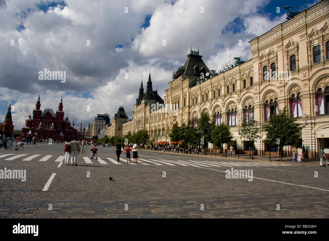 Russia, Moscow, Red Square. GUM, Russia's famous department store Stock ...