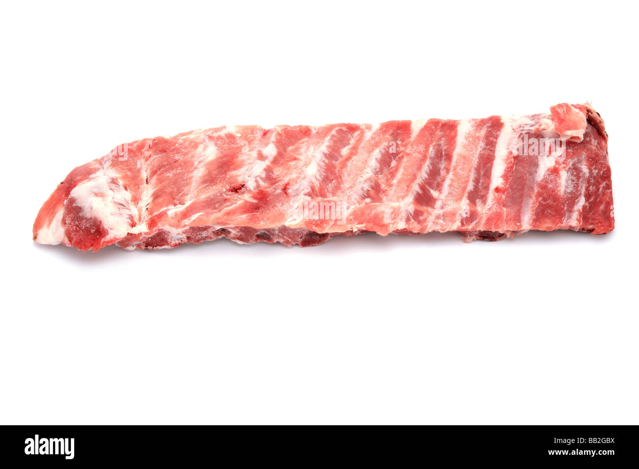 object on white food raw pork rib Stock Photo - Alamy