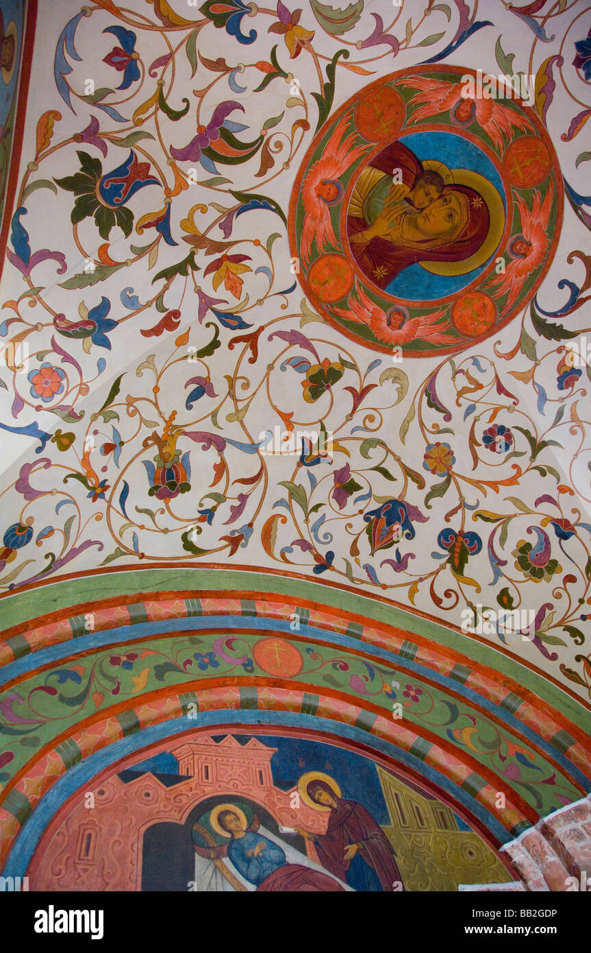 Russia, Moscow, Red Square. Interior view of St. Basil's Cathedral ...