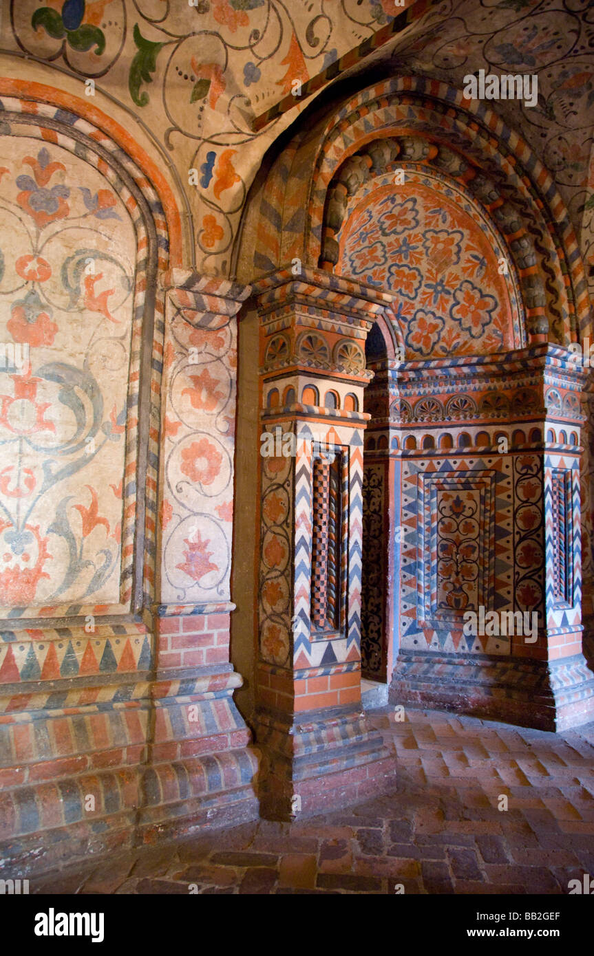 Russia, Moscow, Red Square. Interior, St. Basil's Cathedral . Restored ...