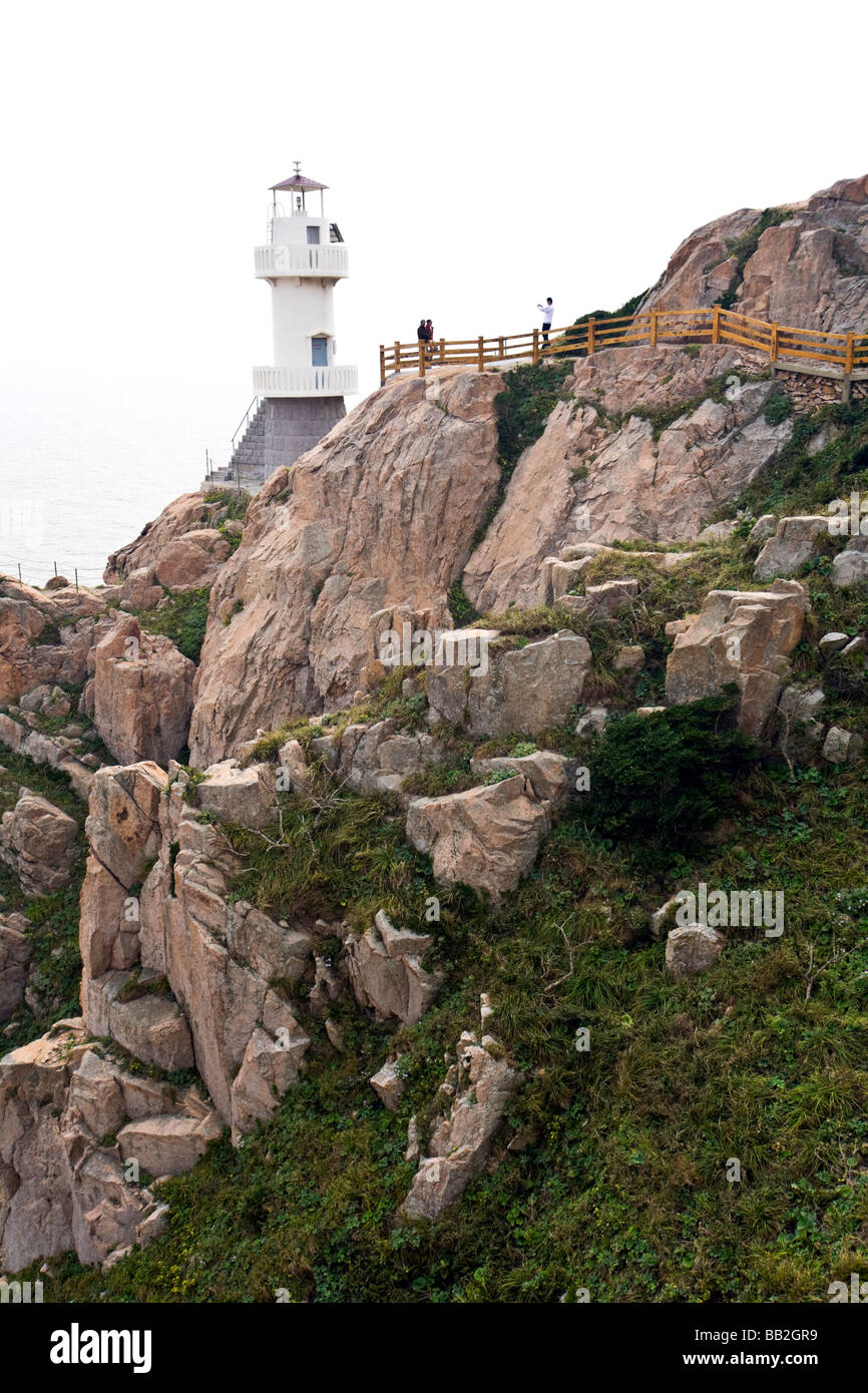 China, Zhoushan Prefecture, Shengsi Islands. Sijiao Island. Lighthouse ...