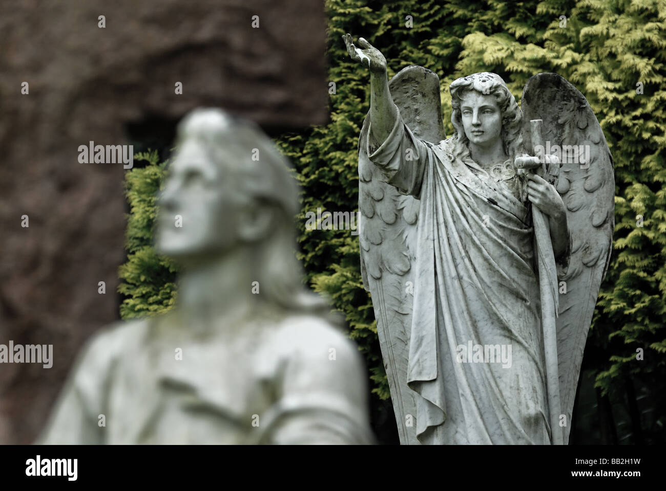 Monuments in the Victorian cemetery at Brookwood Surrey England UK ...