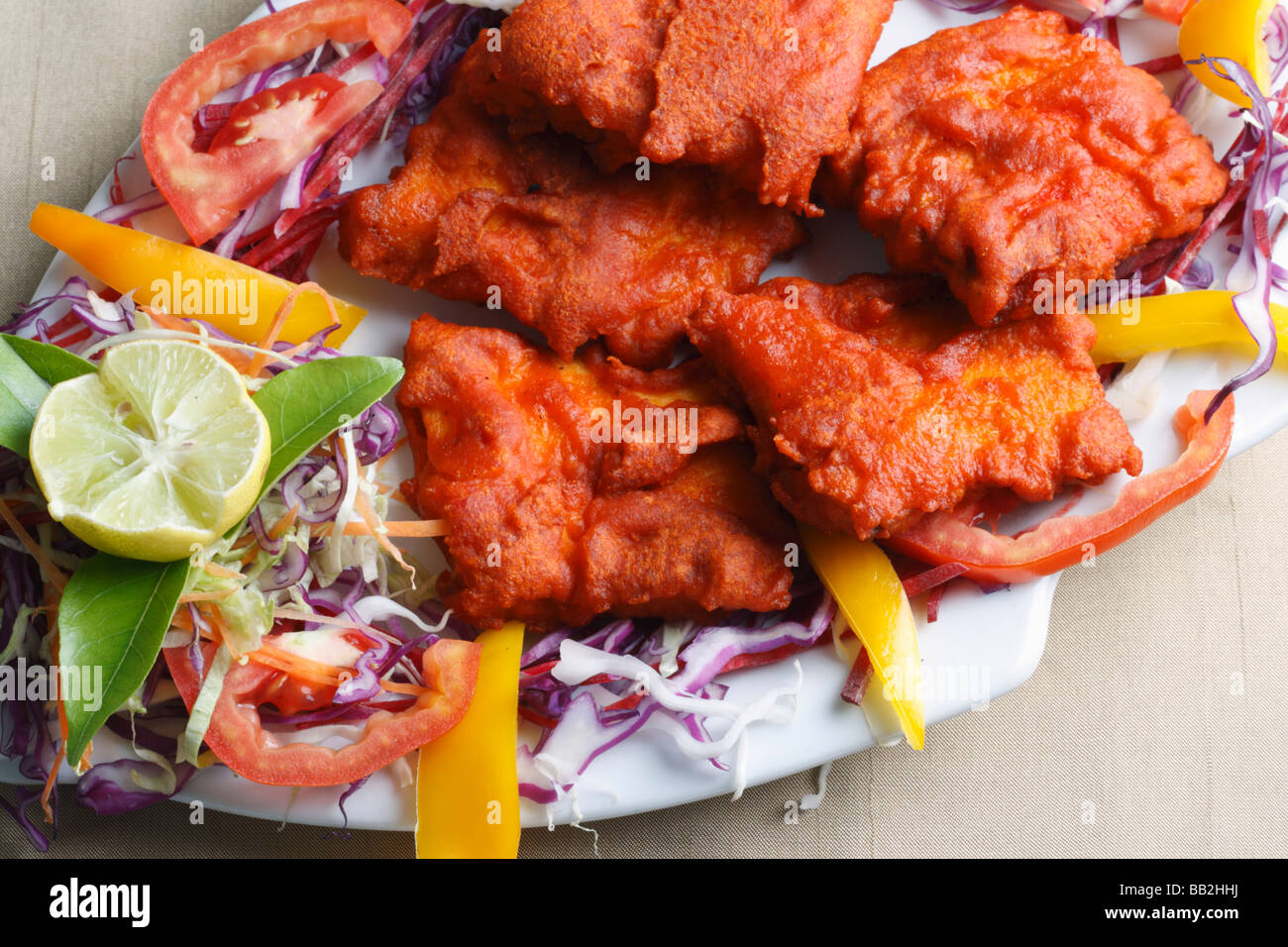 Fish Kebab is a snack made of grilled fish Stock Photo - Alamy