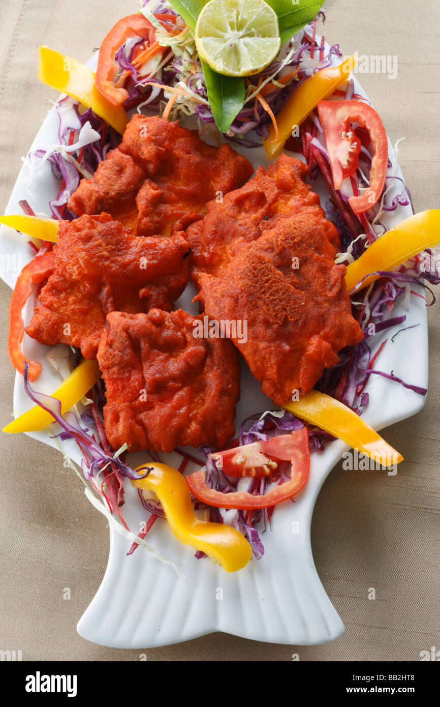 Fish Kebab is a snack made of grilled fish Stock Photo - Alamy