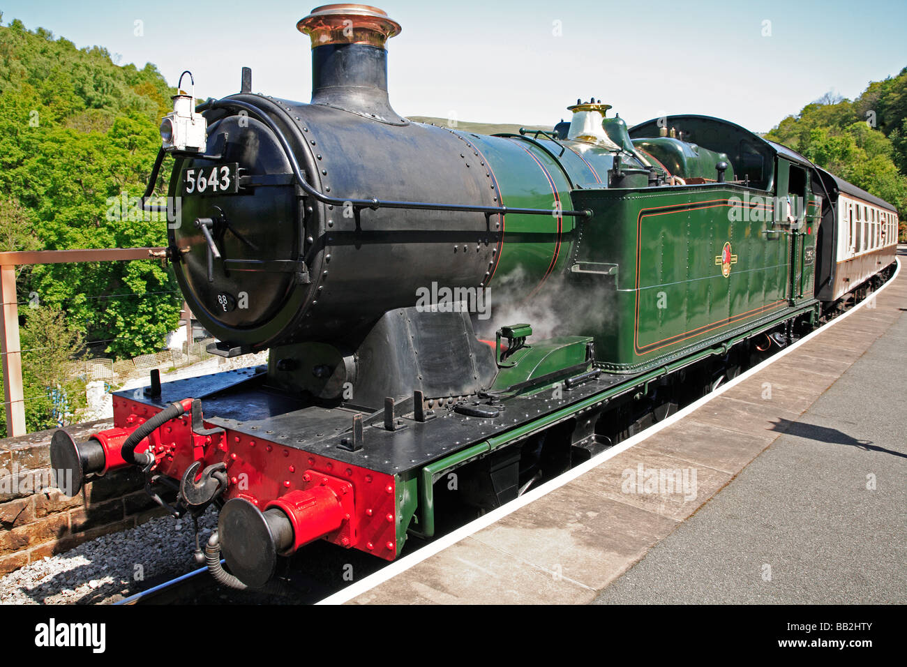 Tank Engine at Berwyn Station Llangollen Denbighshire North Wales UK ...