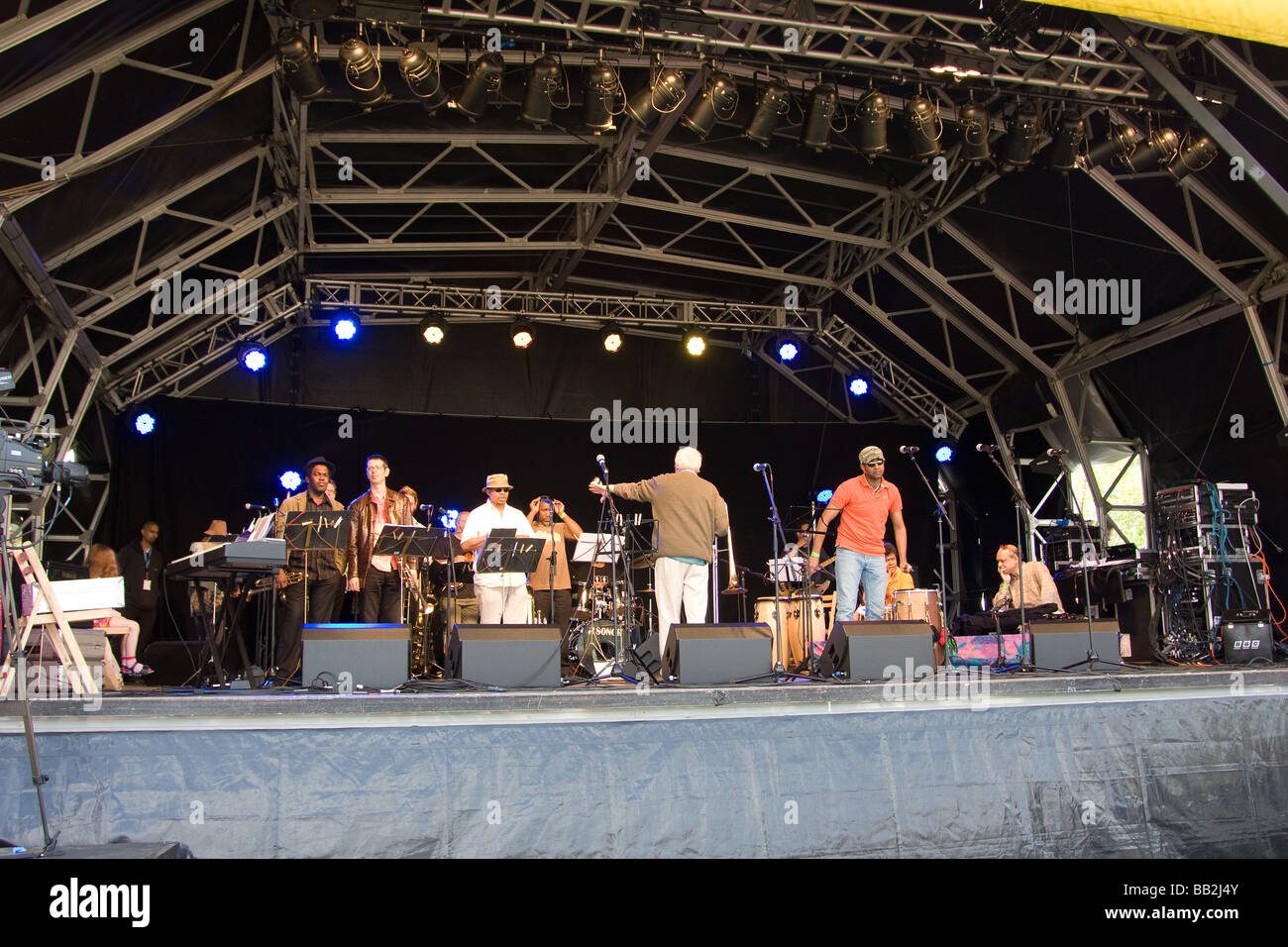 stage horn musicians bengali Baishakhi Mela Banglatown brick lane east ...