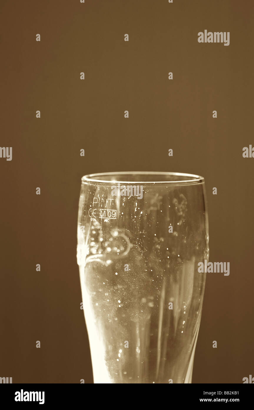 Empty beer glass Stock Photo - Alamy