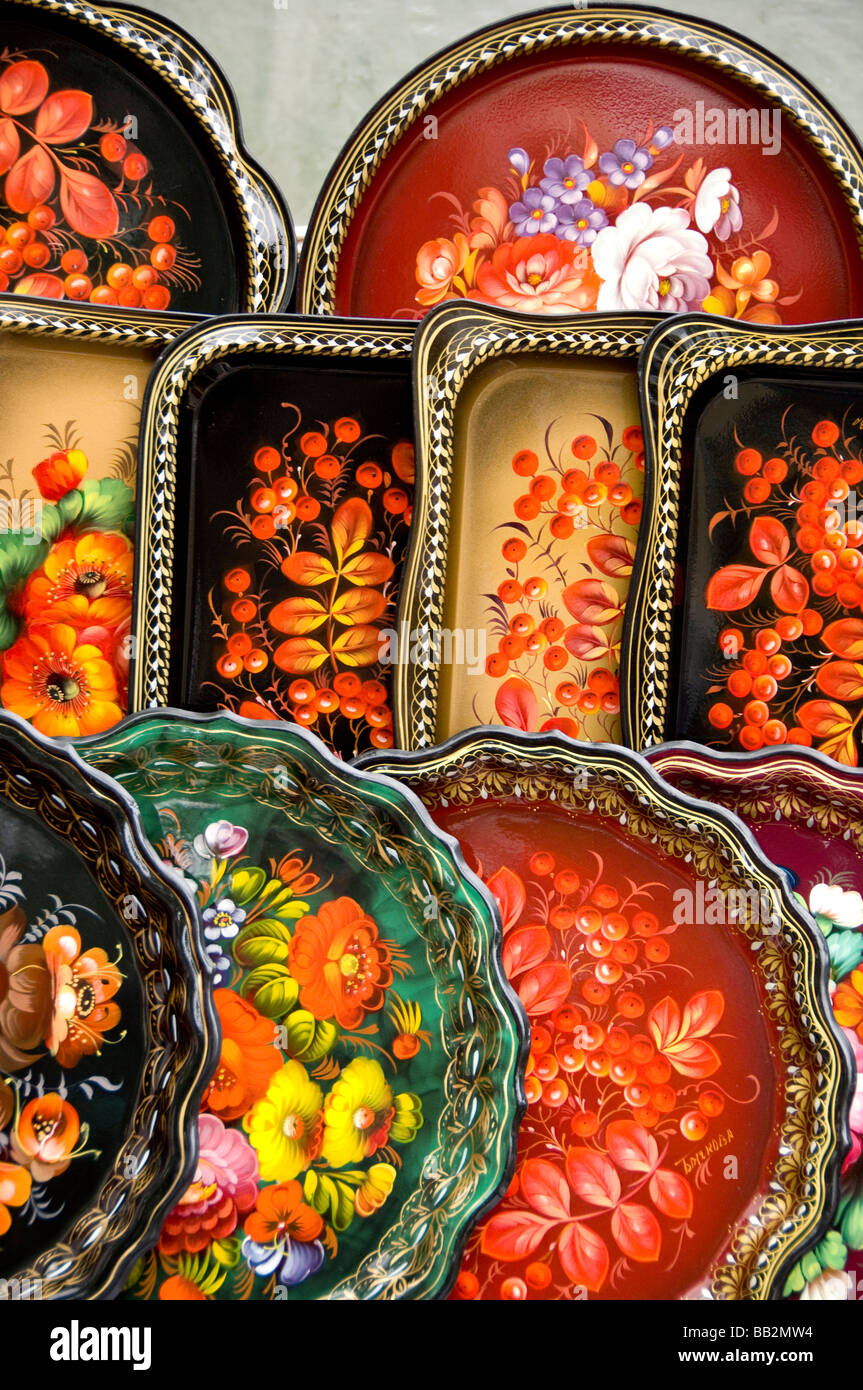 Russian painted trays hi-res stock photography and images - Alamy