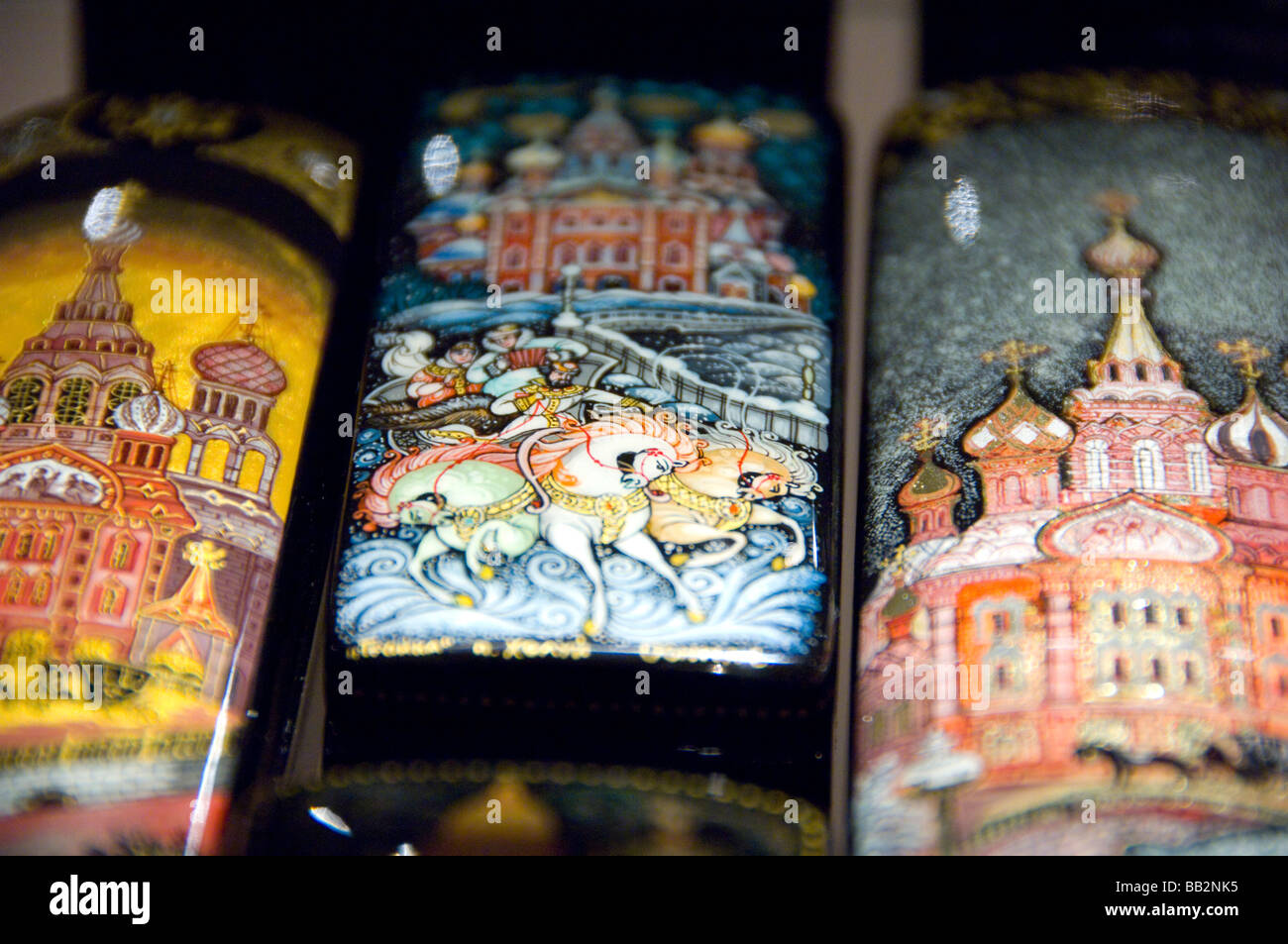 Russia: High quality Russian lacquer boxes Stock Photo - Alamy