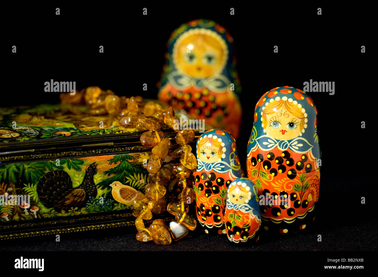 Russia, Russian handicrafts. High quality traditional painted lacquer ...