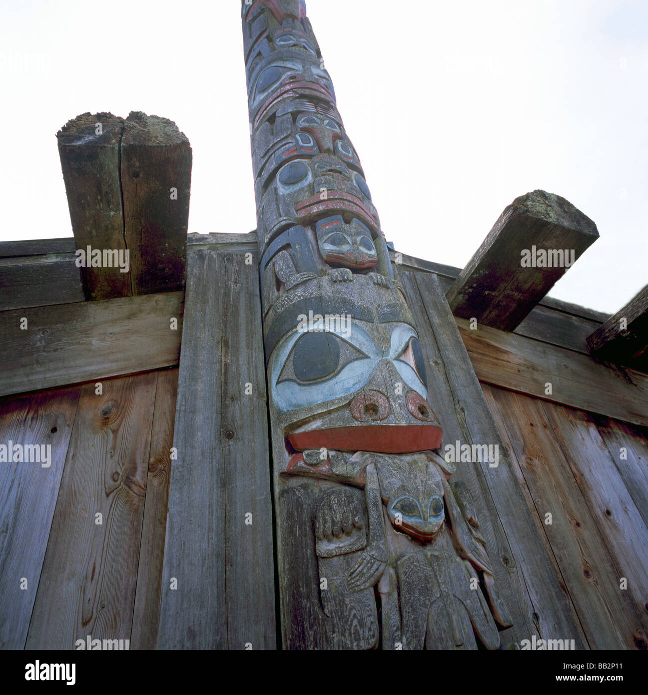 Haida Totem Pole and Plank House at Museum of Anthropology, University ...