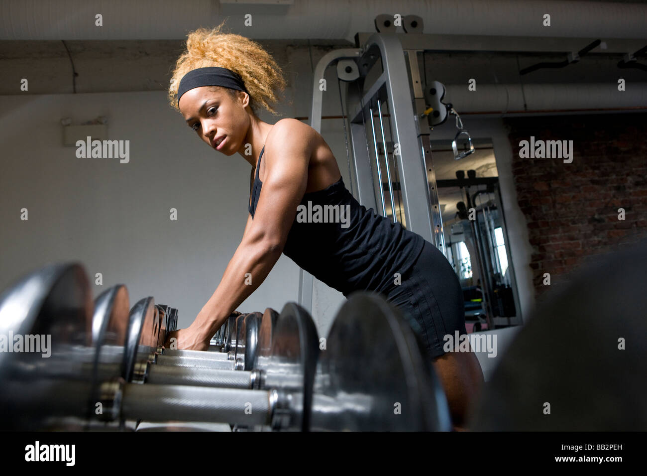 fit girl training in gym Stock Photo - Alamy