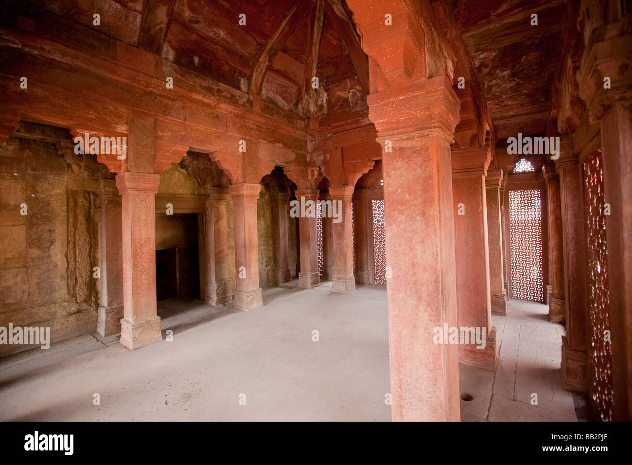 Inside Jodhbai Palace in Akbar Harem Fatehpur Sikri India Stock Photo ...