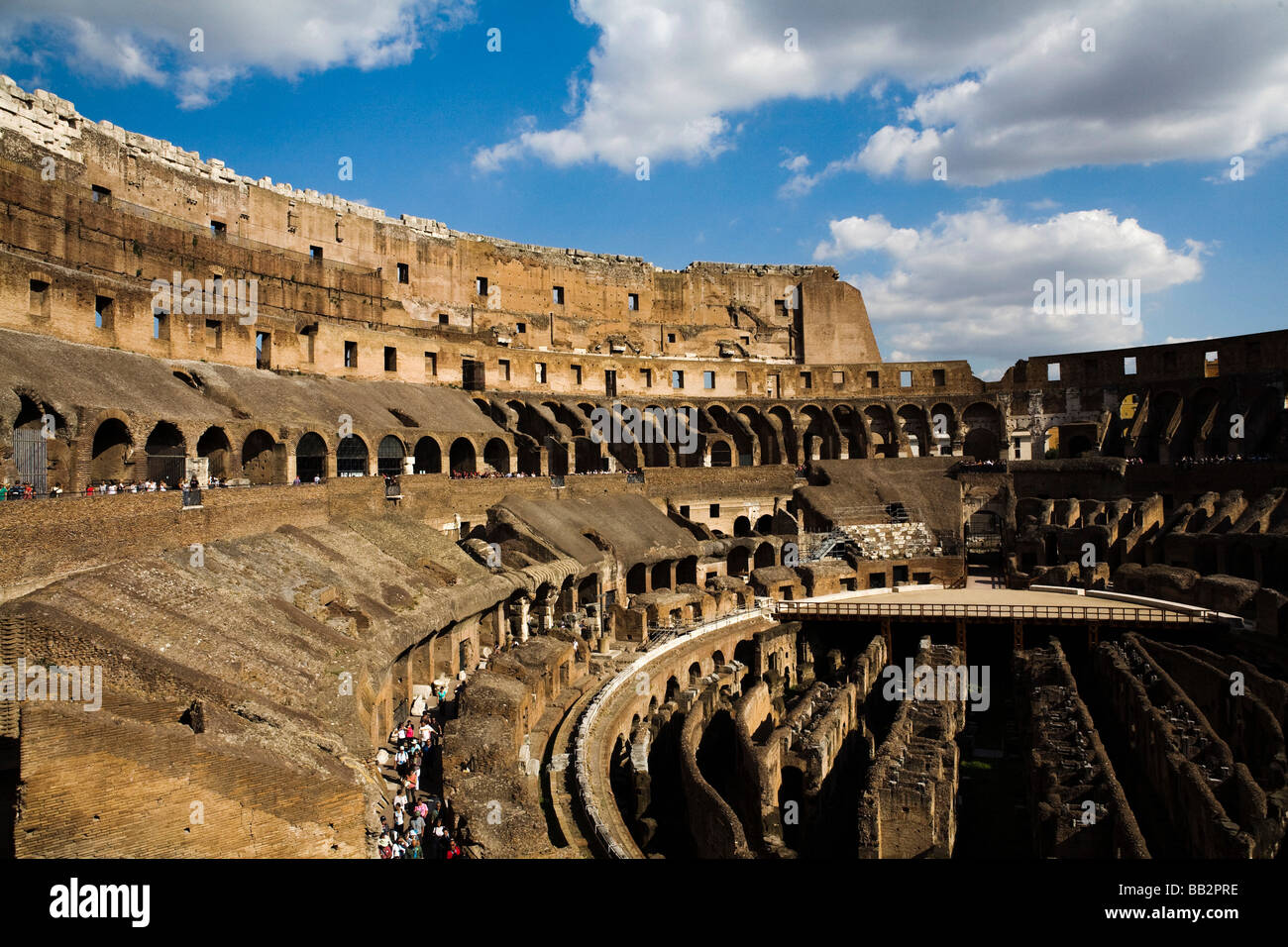 Interior view of arena inside the Colosseum; Rome, Italy Stock Photo ...