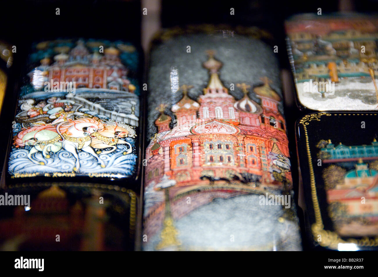Russia: High quality Russian lacquer boxes. (RF Stock Photo - Alamy