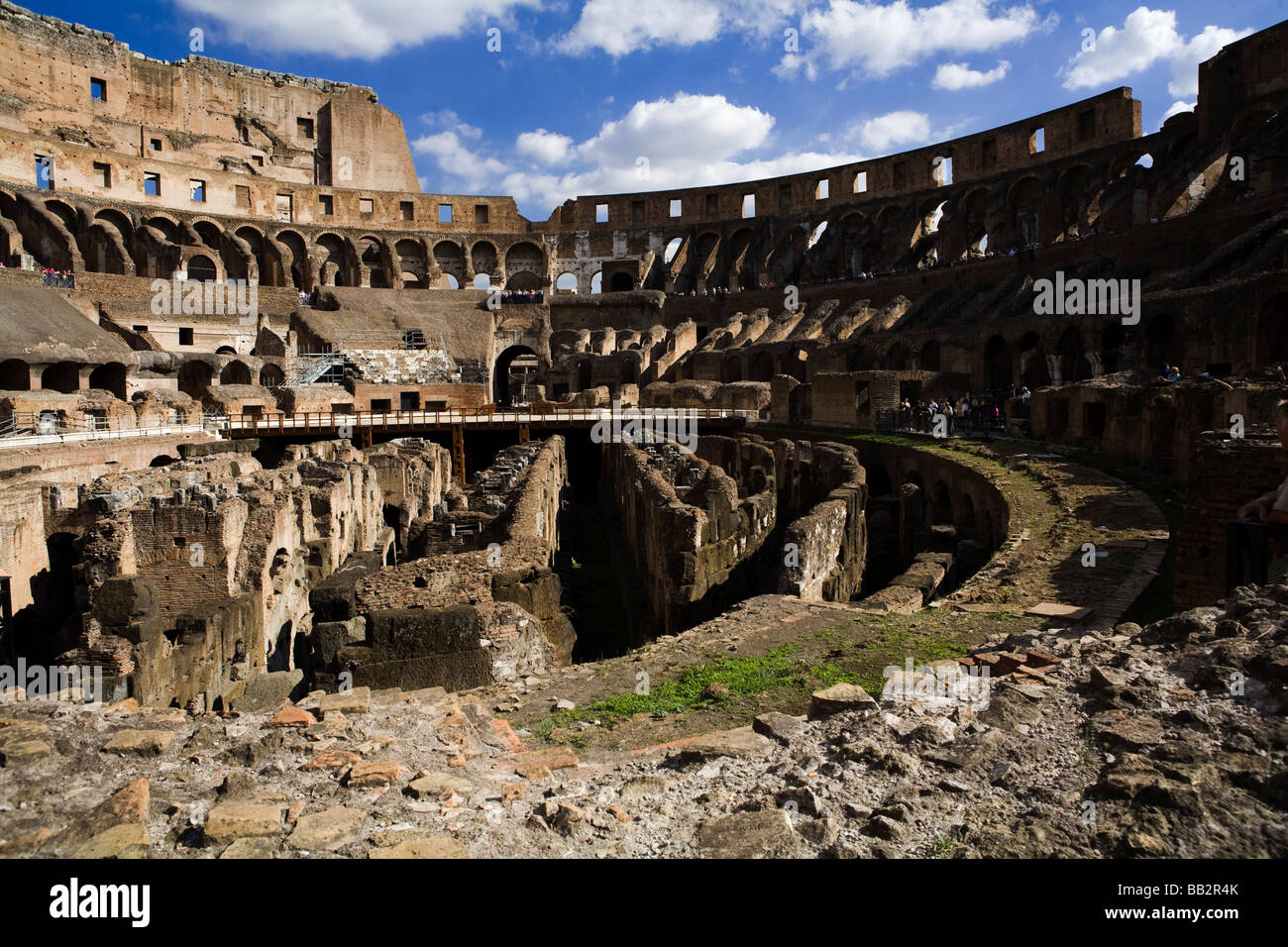 Interior view of arena inside the Colosseum; Rome, Italy Stock Photo ...