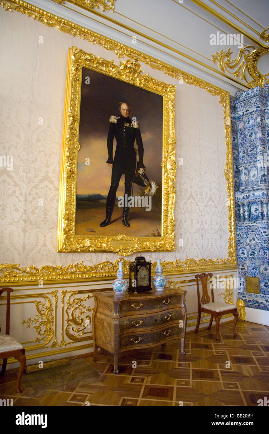 Russia, St. Petersburg, Catherine's Palace , interior. Portrait of ...