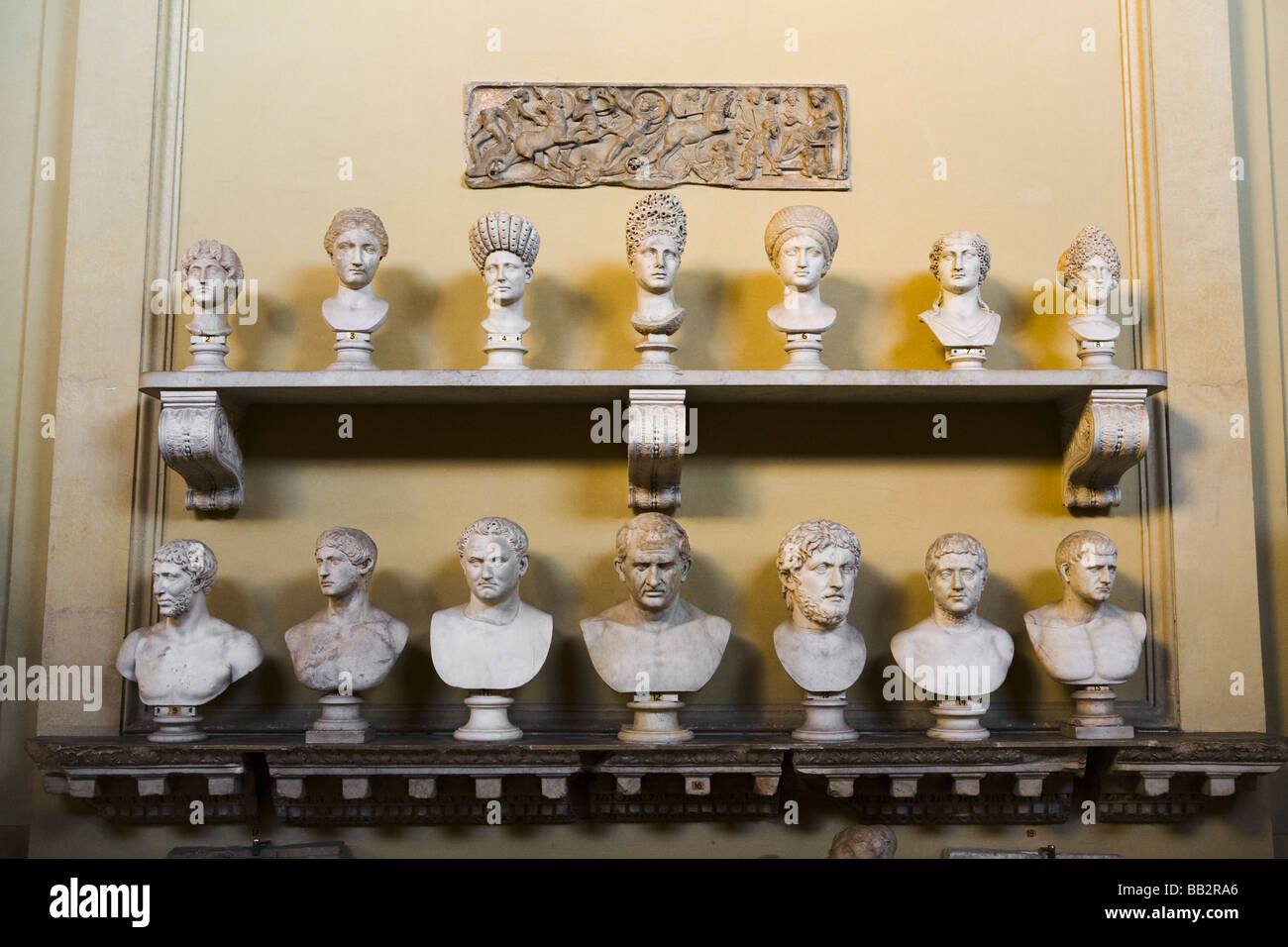 Collection of sculptures of human heads; Rome, Italy Stock Photo - Alamy