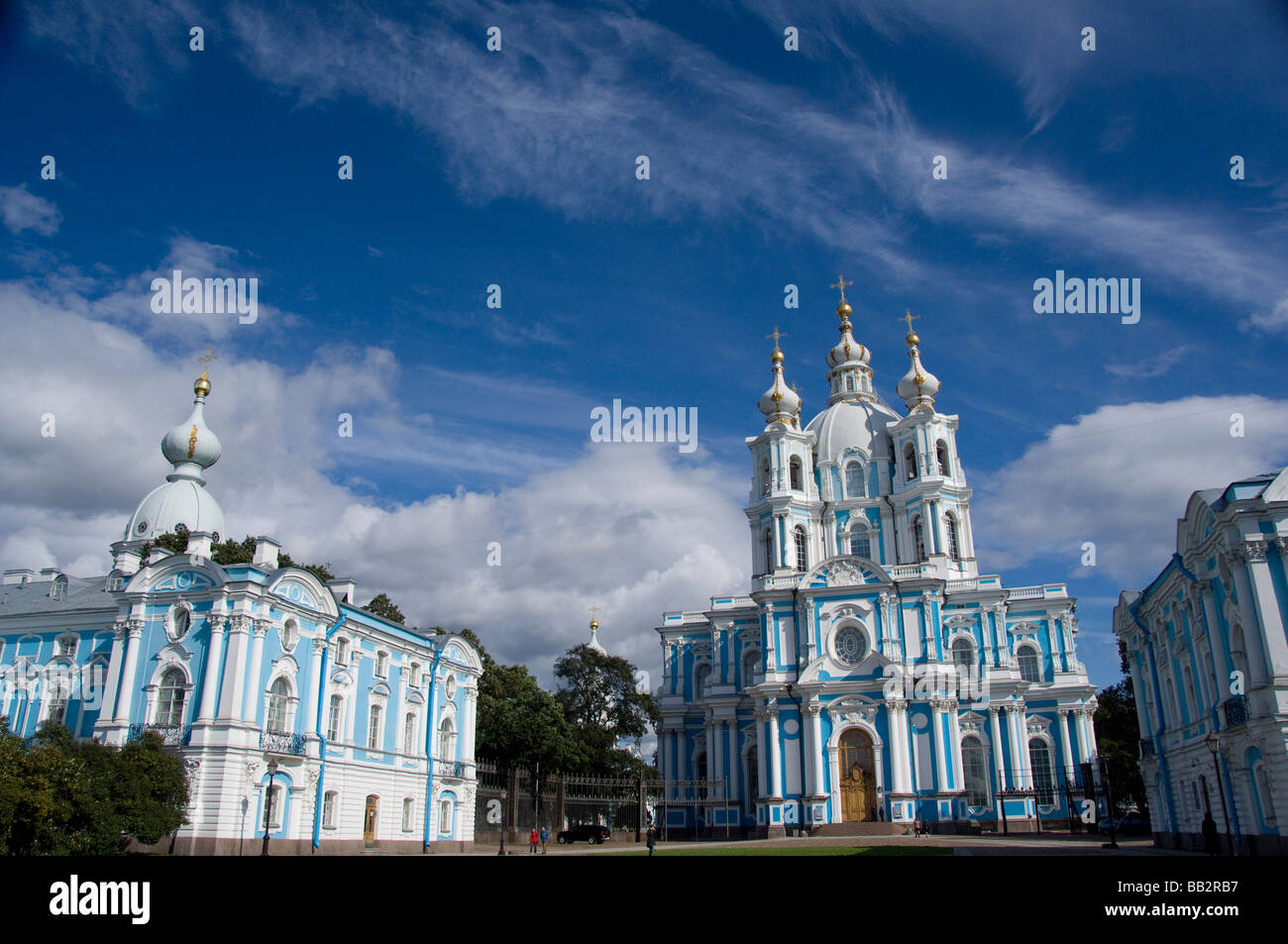 Russia, St. Petersburg, Nevsky Prospect, Smolny Convent. (RF Stock ...