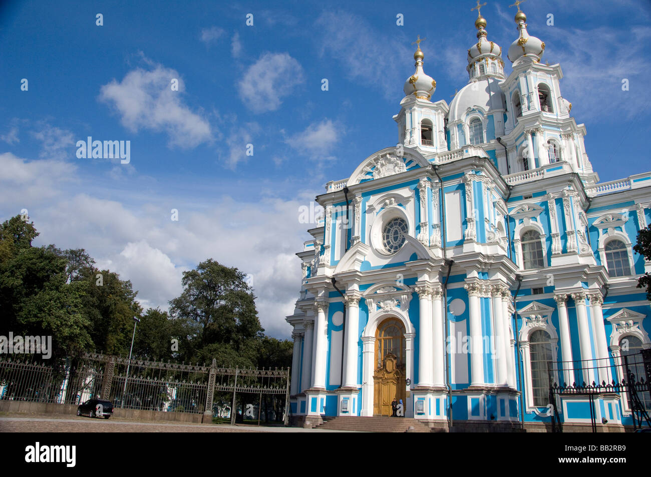 Russia, St. Petersburg, Nevsky Prospect, Smolny Convent. (RF Stock ...