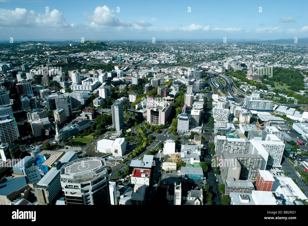 Aerial view Auckland New Zealand Stock Photo - Alamy
