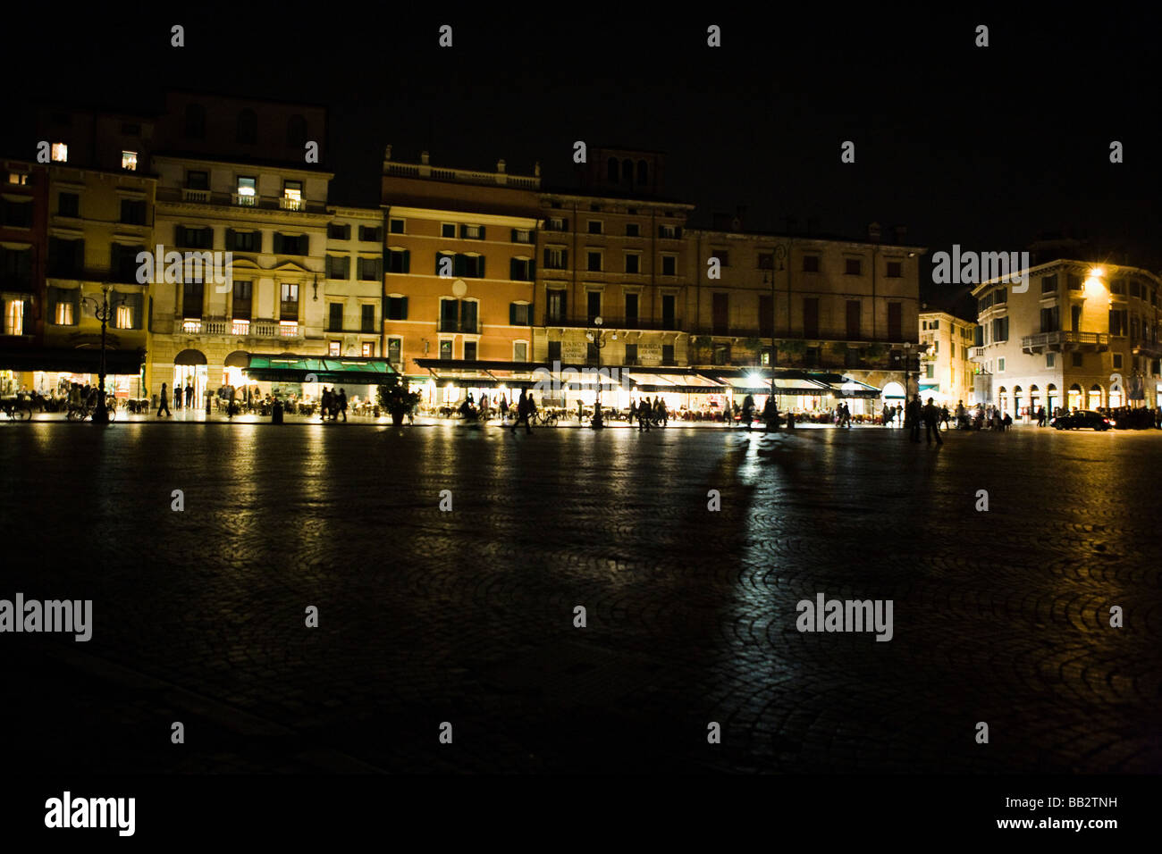 Verona illuminated at night; Italy Stock Photo - Alamy