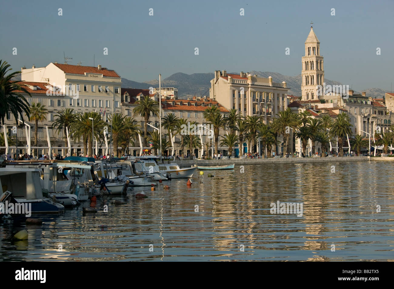 Croatia, Central Dalmatia, SPLIT, Harbor View / Late Afternoon Stock ...