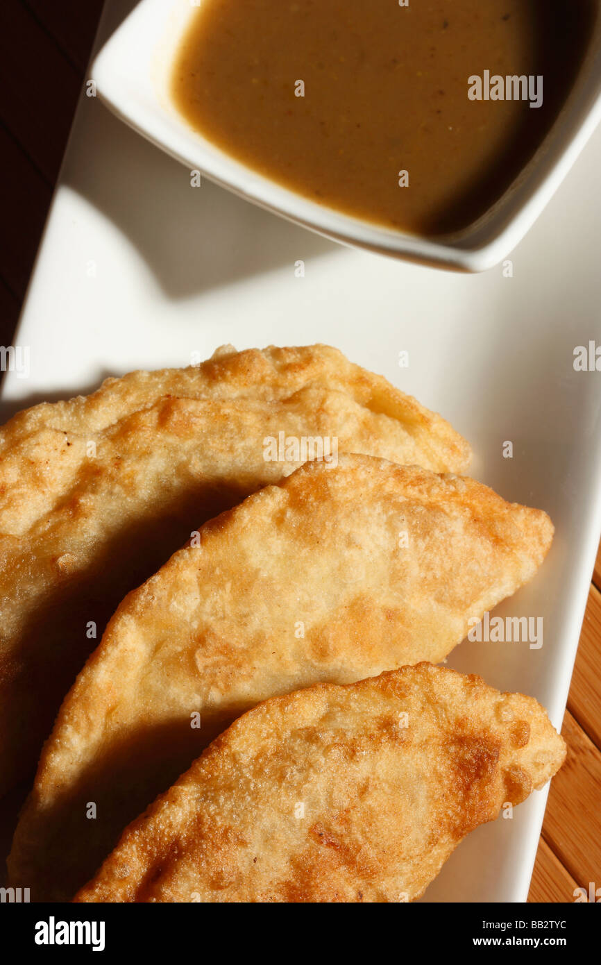A Fried Leek Pastry Stock Photo - Alamy