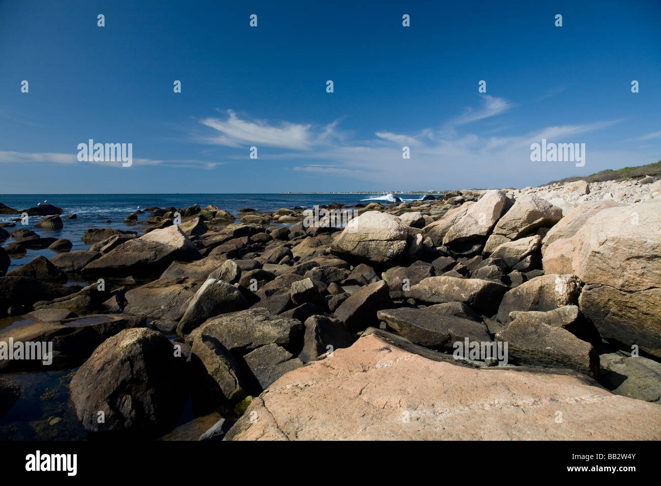 Photography of a rocky shoreline with the ocean in the background Stock ...