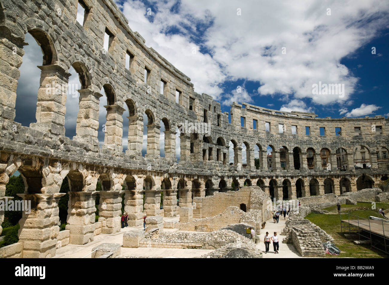 Croatia, Istria, PULA. Roman Amphitheater (b.1st century Stock Photo ...