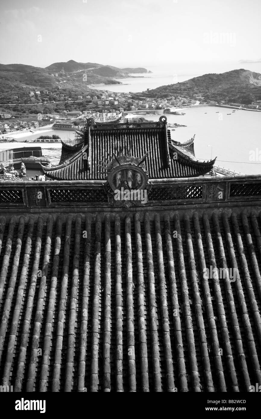 China, Zhoushan Prefecture, Shengsi Islands, Sijiao Island. Roofs Stock ...