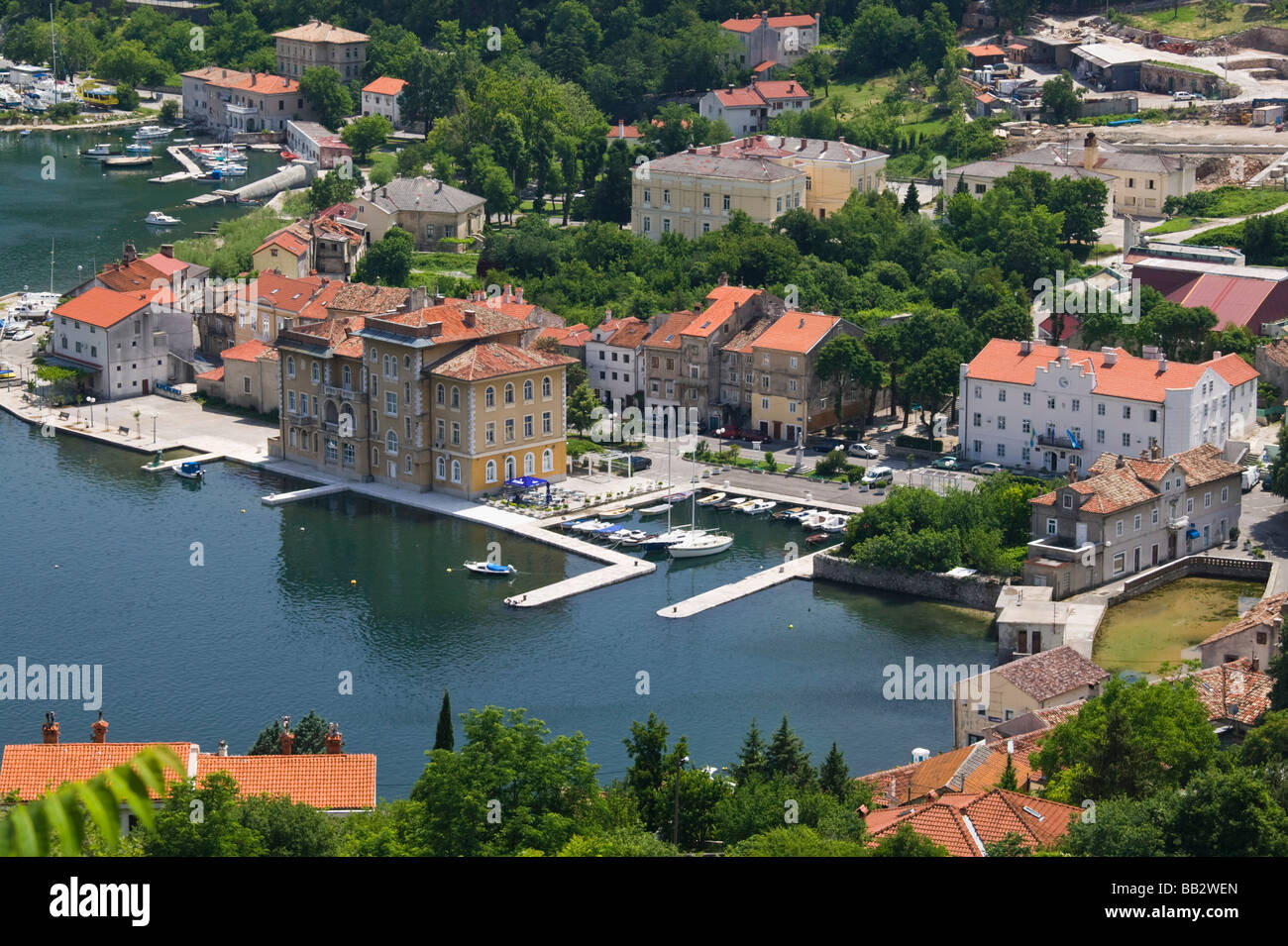 Croatia, Kvarner Region, BAKAR. View of coastal town by RIJEKA on the ...