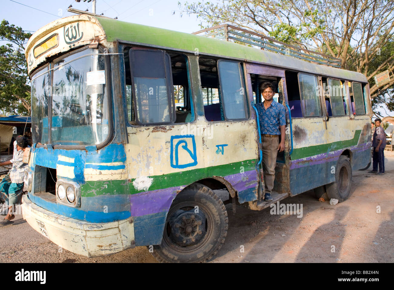 Daily Life in Bangladesh; A man on a rural bus Stock Photo - Alamy