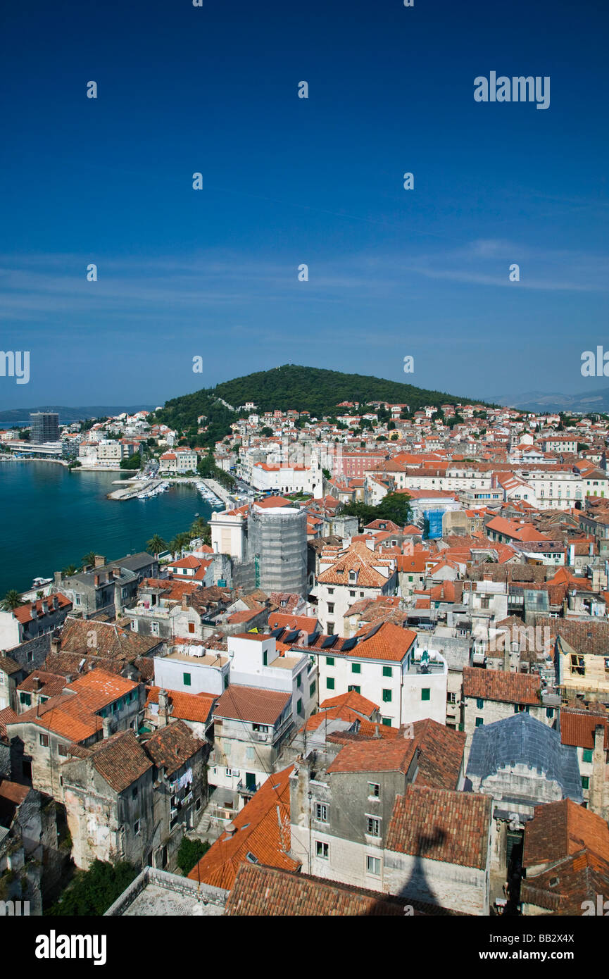 Croatia-Central Dalmatia-SPLIT:Old town SPLIT- Overview from Cathedral ...
