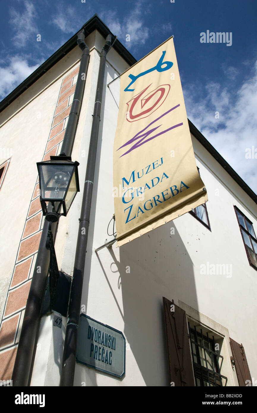 Croatia-Zagreb. Old Town Zagreb-City Museum / Sign Stock Photo - Alamy
