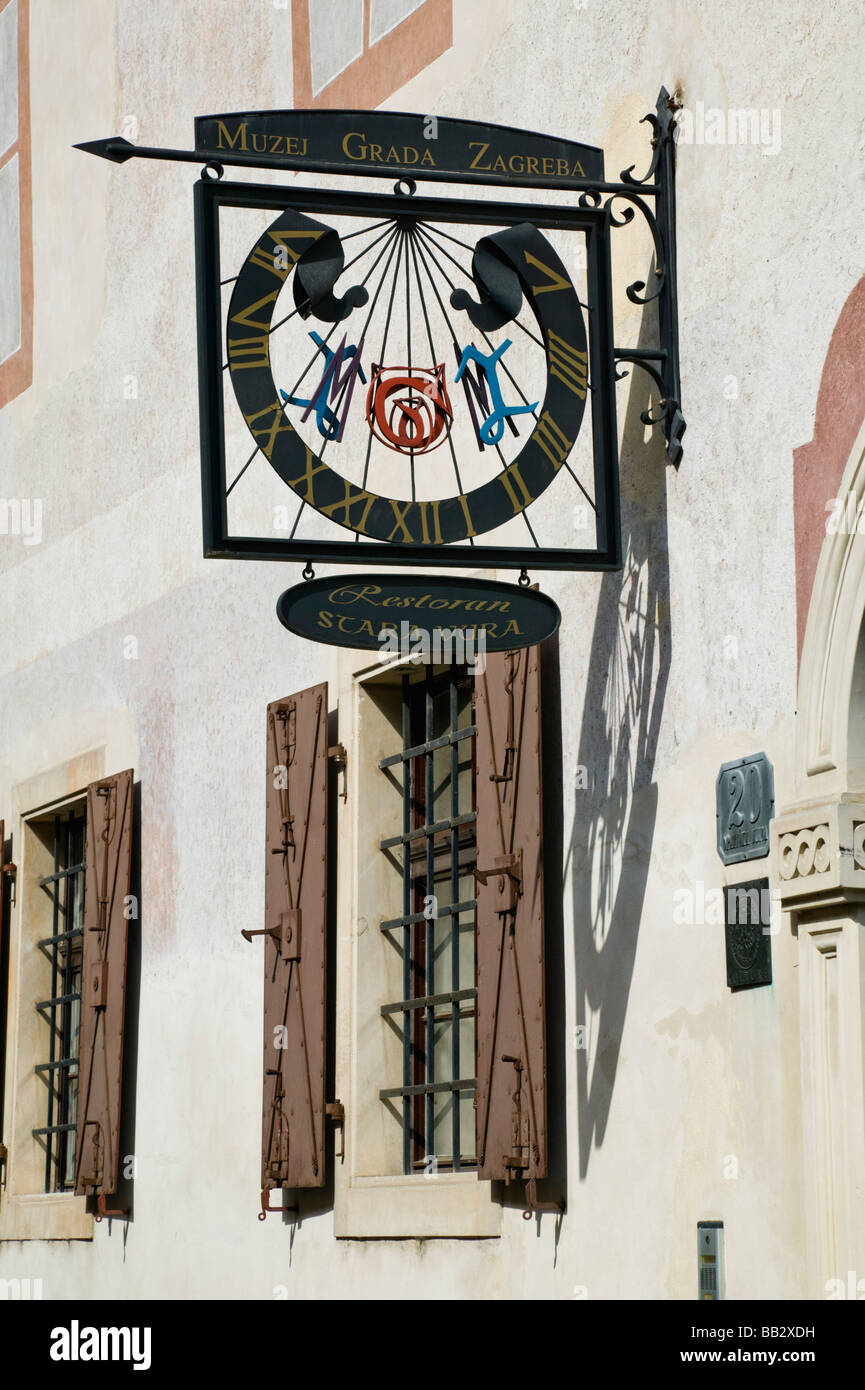 Croatia-Zagreb. Old Town Zagreb-City Museum / Sign Stock Photo - Alamy