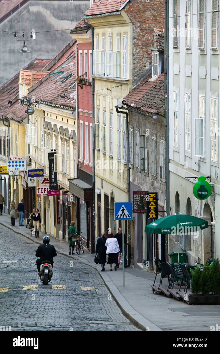 Croatia-Zagreb. Radiceva Street to the Upper Town Stock Photo - Alamy